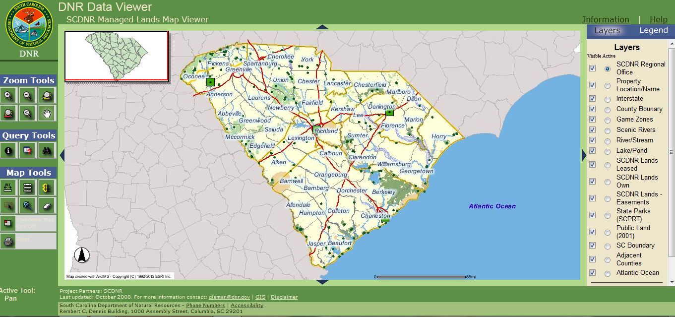 SCDNR’s online viewer