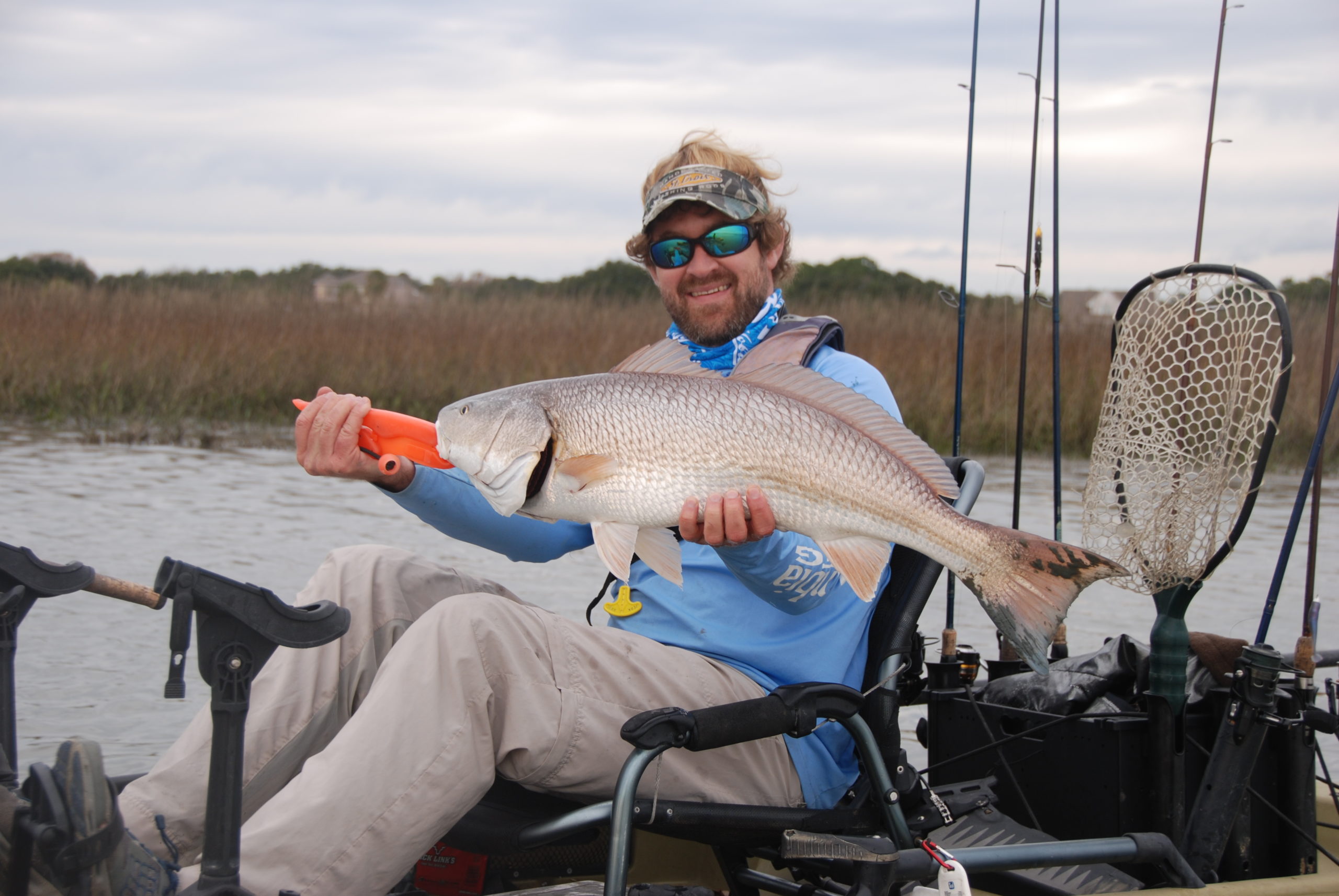 Fish slowly and pole quietly when you're in shallow waters of Copahee Sound