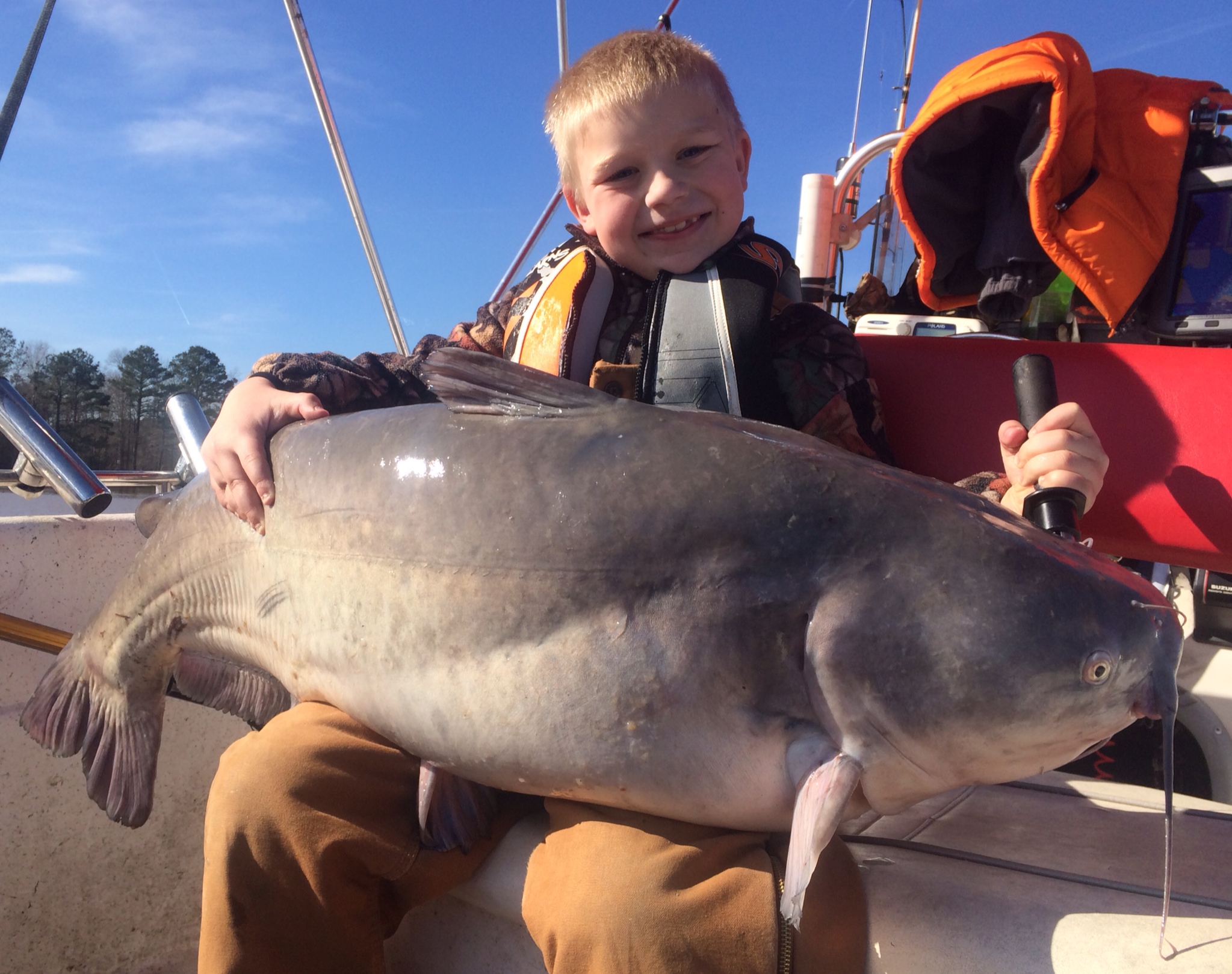 Lake Wateree produces 60-pound blue catfish for North Carolina youngster