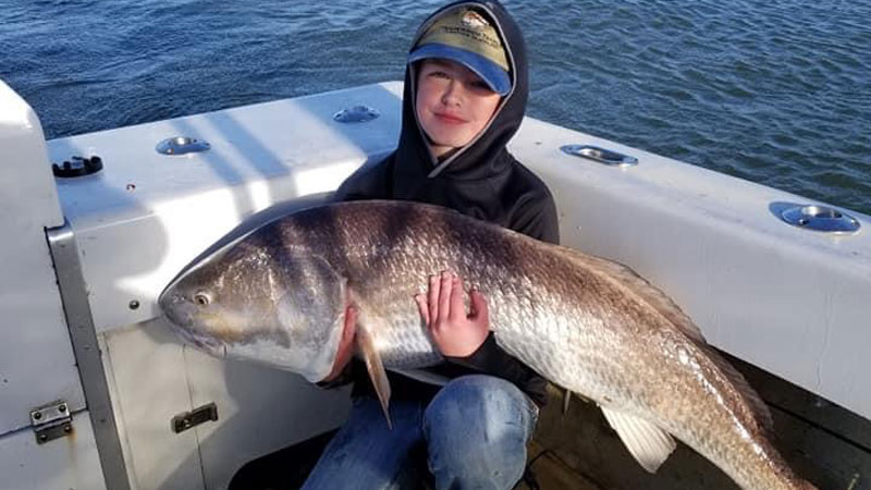 Ayden Kepley's 50-inch redfish! - Carolina Sportsman