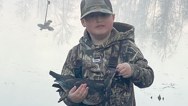 Bentley Nettles kills first duck - Carolina Sportsman