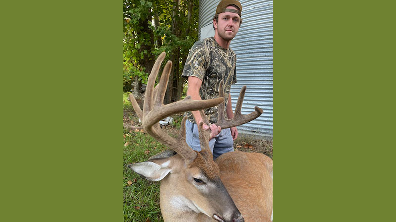 Giant Allendale County buck in full velvet - Carolina Sportsman