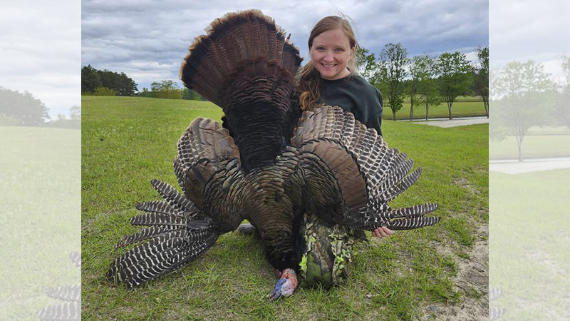 Johanna Barnhill's 22+ pound gobbler - Carolina Sportsman