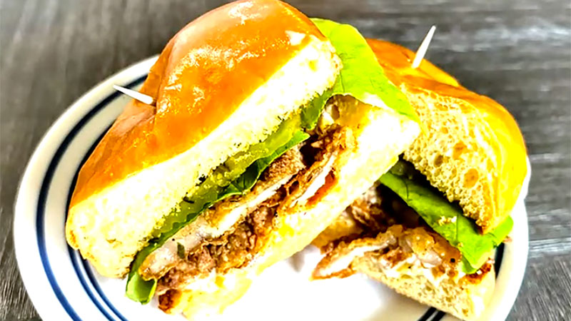 Fried gator sandwich