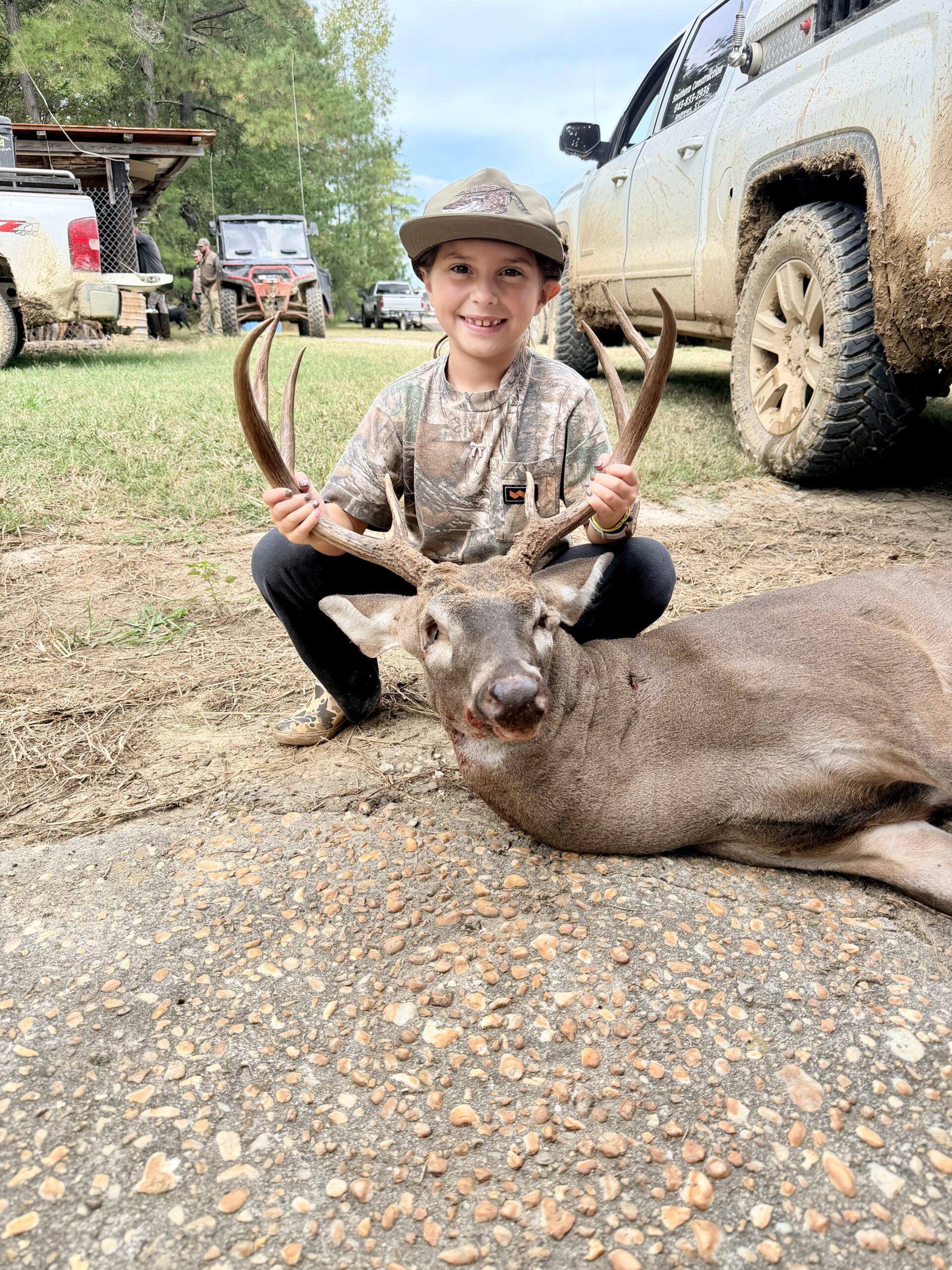 First Buck in front the dogs!