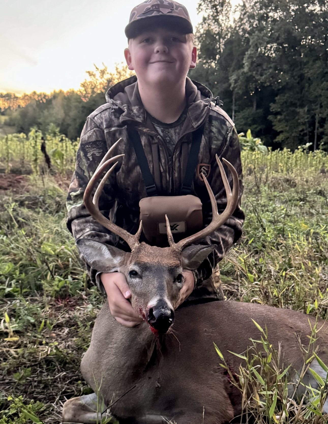 Jake Minter Alamance County first buck with bow 8 pt